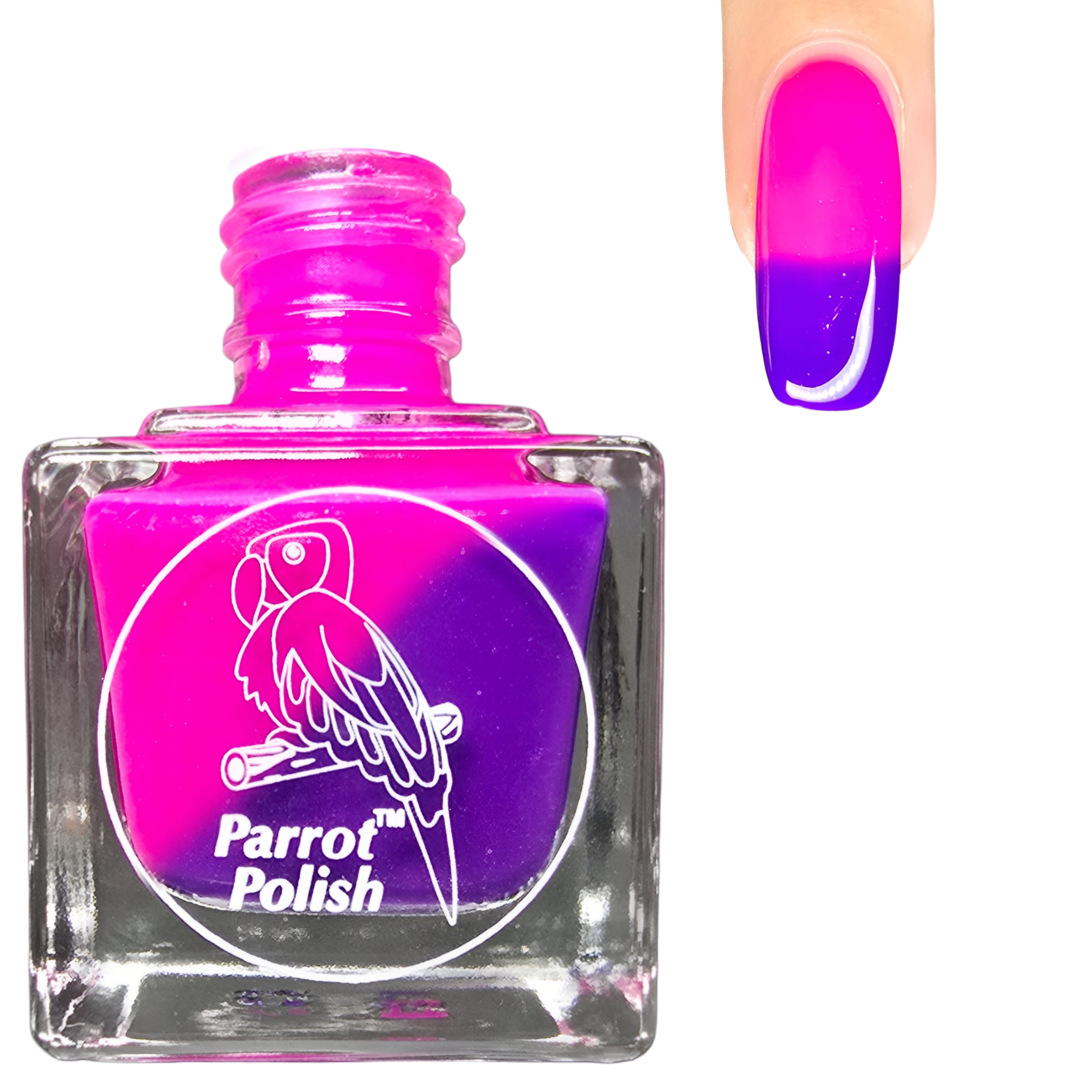 Parrot Polish Iris Color Changing Thermal Nail Lacquer - Purple/Pink